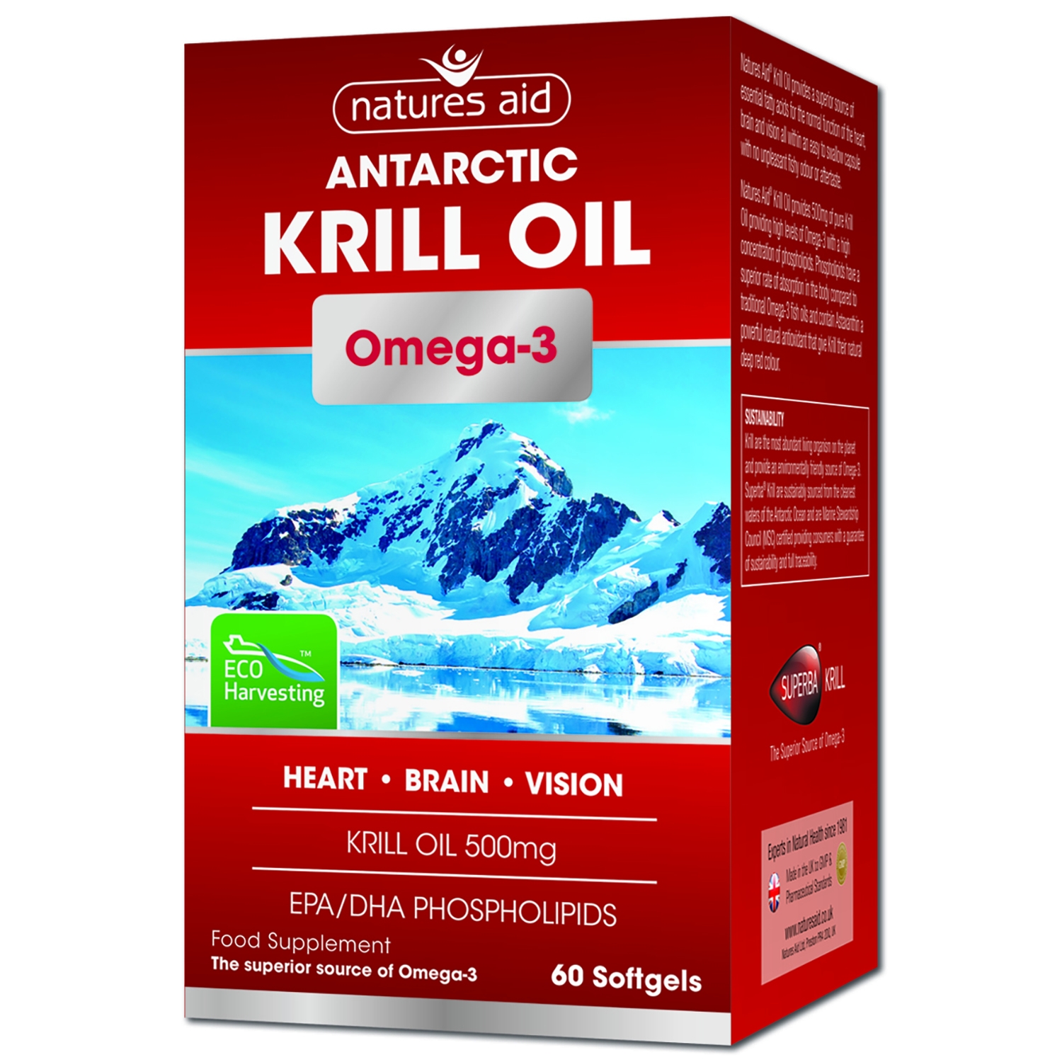 Nature's Bounty - Nature's Aid Krill Oil 500mg 60 Softgels